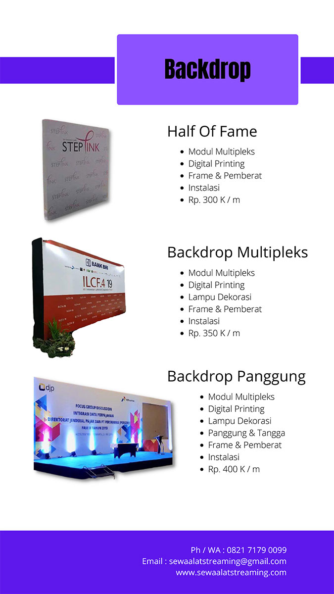 Harga dan Paket Sewa Backdrop Murah Jabodetabek