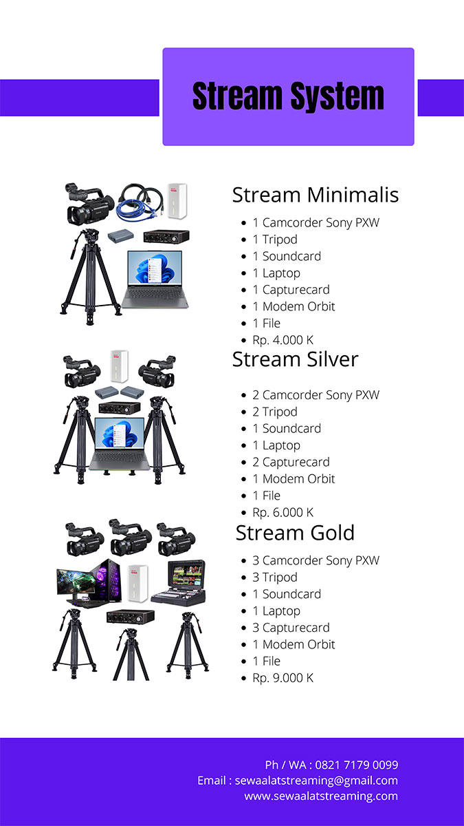 Harga dan Paket Sewa Alat Streaming dan Broadcast System